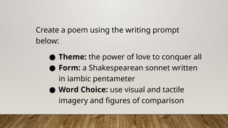 Drafting-a-Poem. Creating a poem and its parts | PPTX