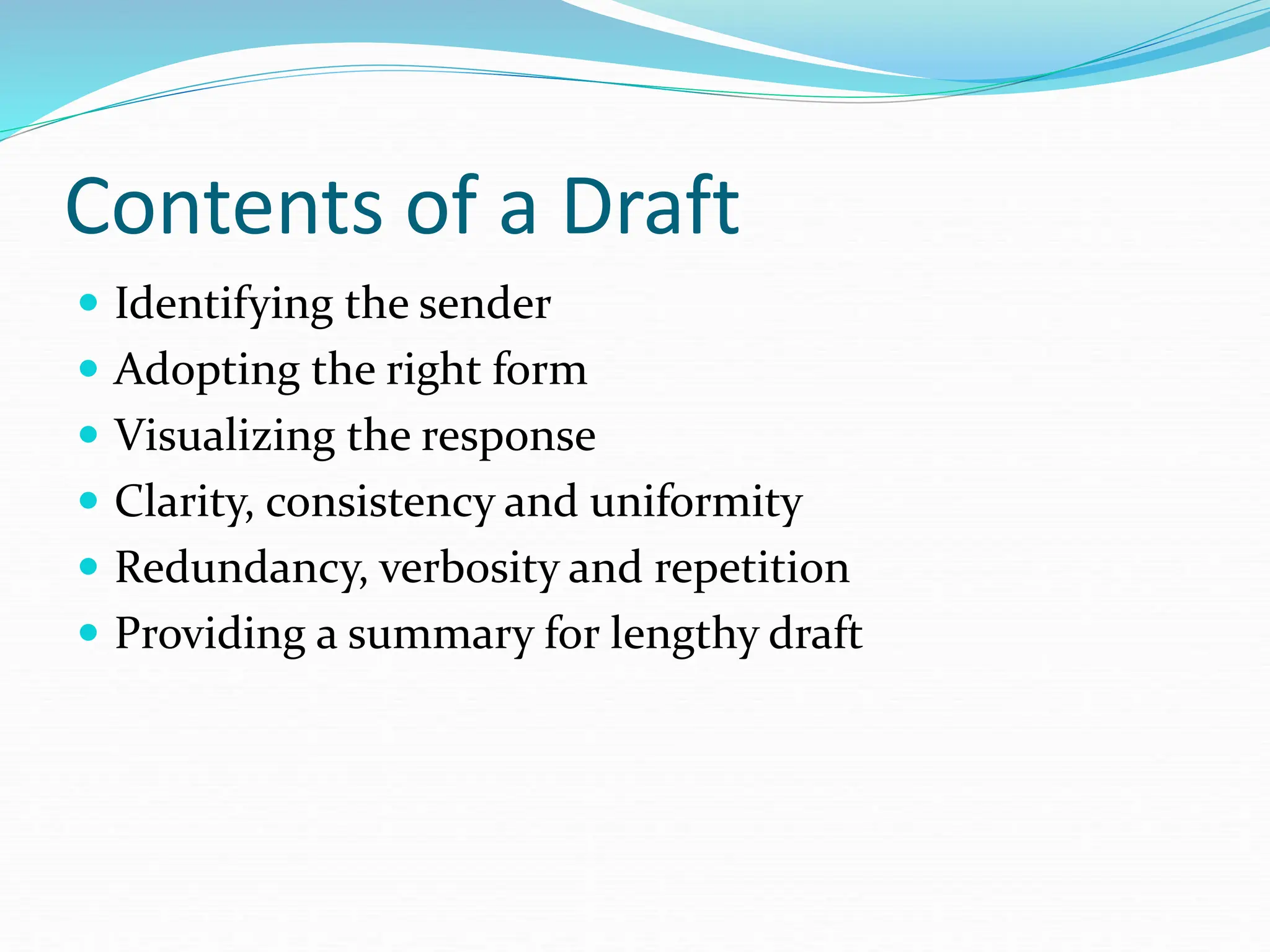 drafting official to /for letter formal ppt | PPT