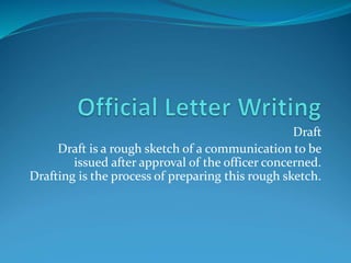 drafting official to /for letter formal ppt | PPT | Drawing and ...