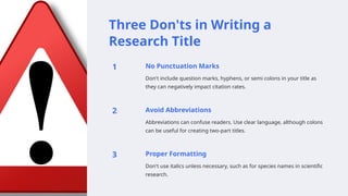 Drafting-Your-Research-Title Properlypptx | PPT