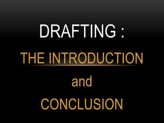 the introduction and conclusion | PPT