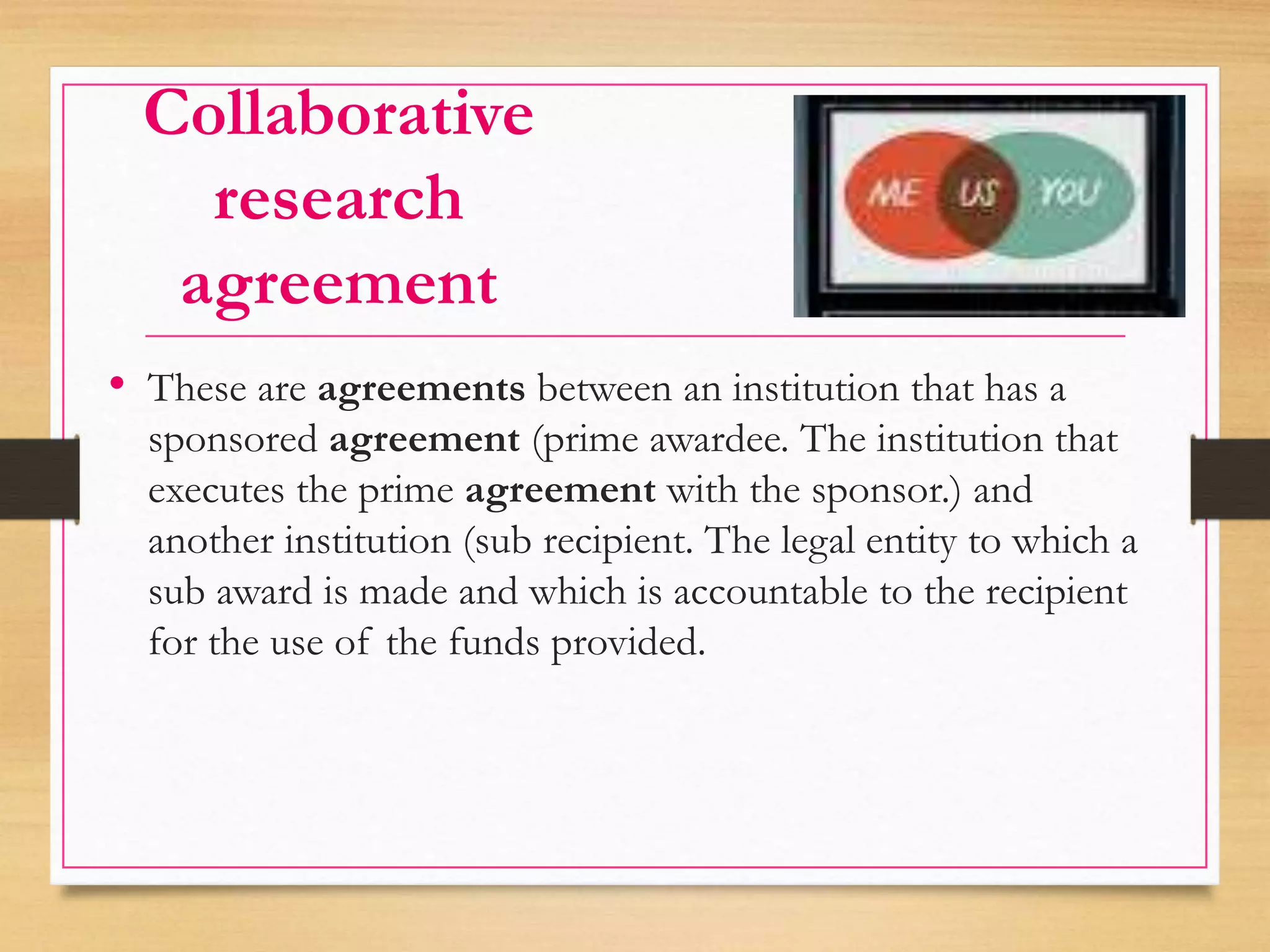 Drafting a collaborative research agreement | PPTX