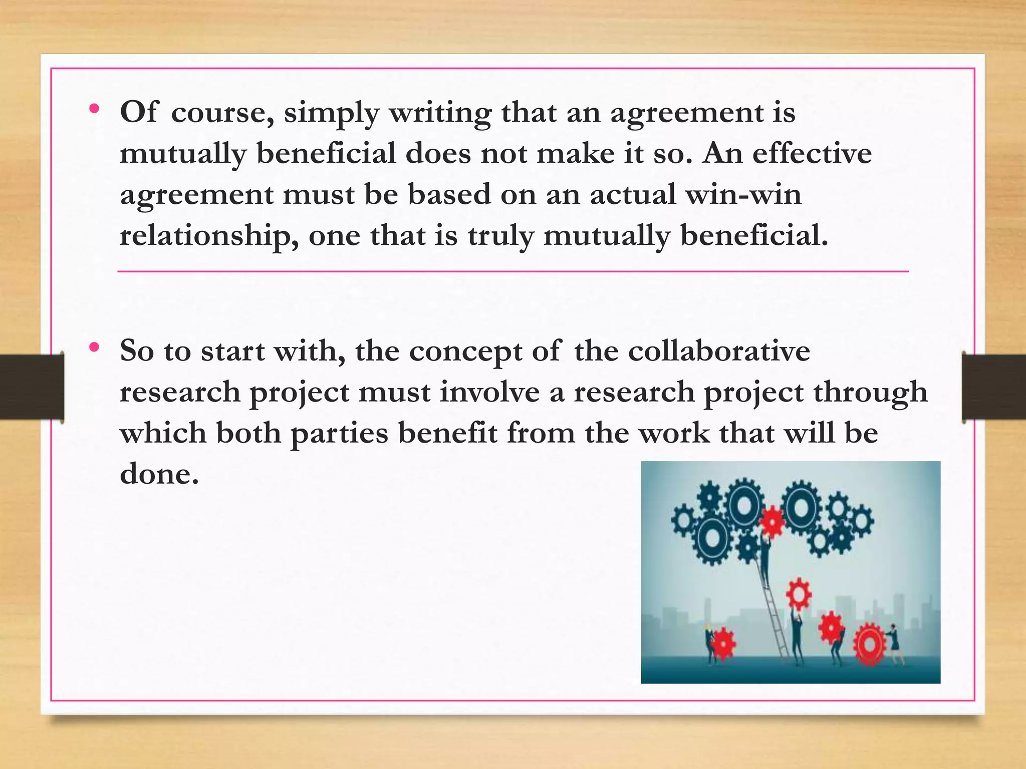 Drafting a collaborative research agreement | PPTX