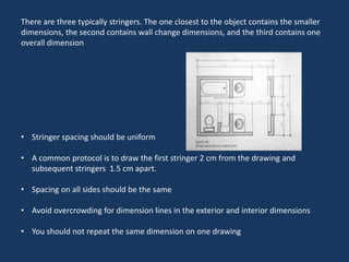 Drafting and dimensioning the Doors & win in floor plan | PPT