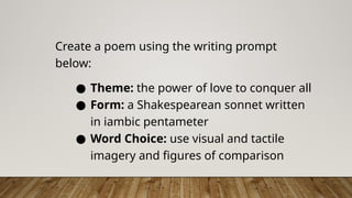 Mastering the Art of Drafting Poems: From Theme to Refinement | PPTX