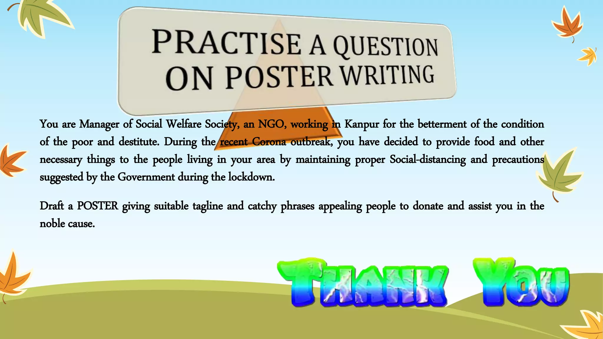 Drafting a poster for Class XI & XII | PPTX