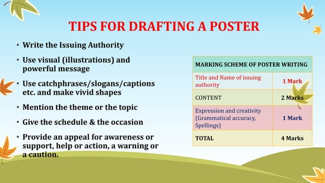 Drafting a poster for Class XI & XII | PPTX | Drawing and Sketching ...