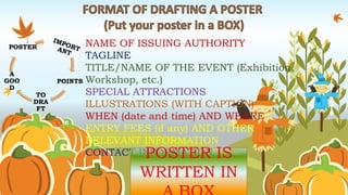 Drafting a poster for Class XI & XII | PPTX