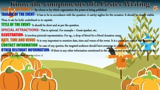 Drafting a poster for Class XI & XII | PPTX