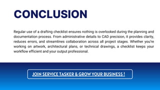 Easy Drafting Checklist by Servicetasker | PDF