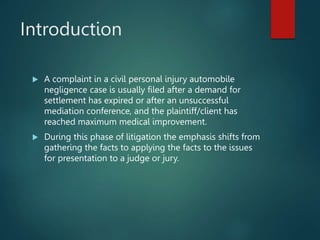 Drafting Complaint - Learn how to draft a law school level complaint ...