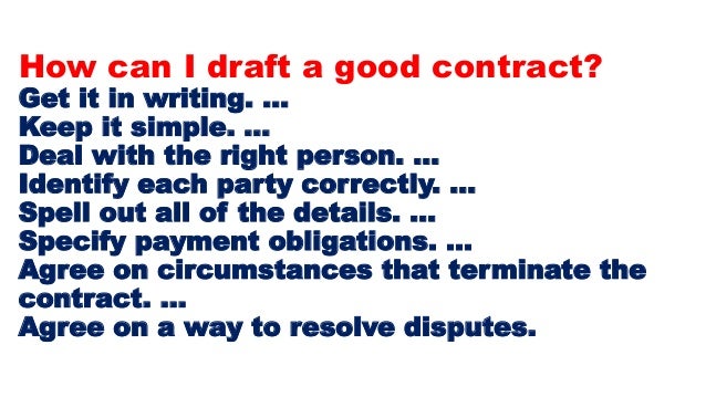 Drafting contract | PPTX
