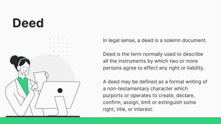 Drafting Deeds & Documents | PPT