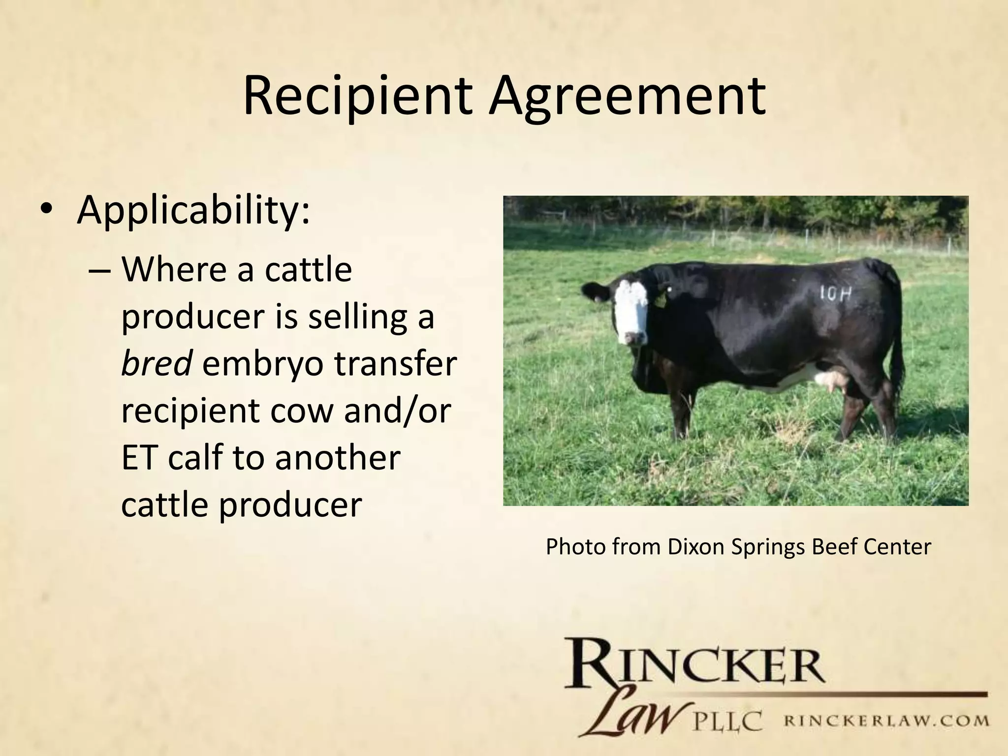 Drafting Embryo Transfer Contracts for Livestock Producers | PPTX