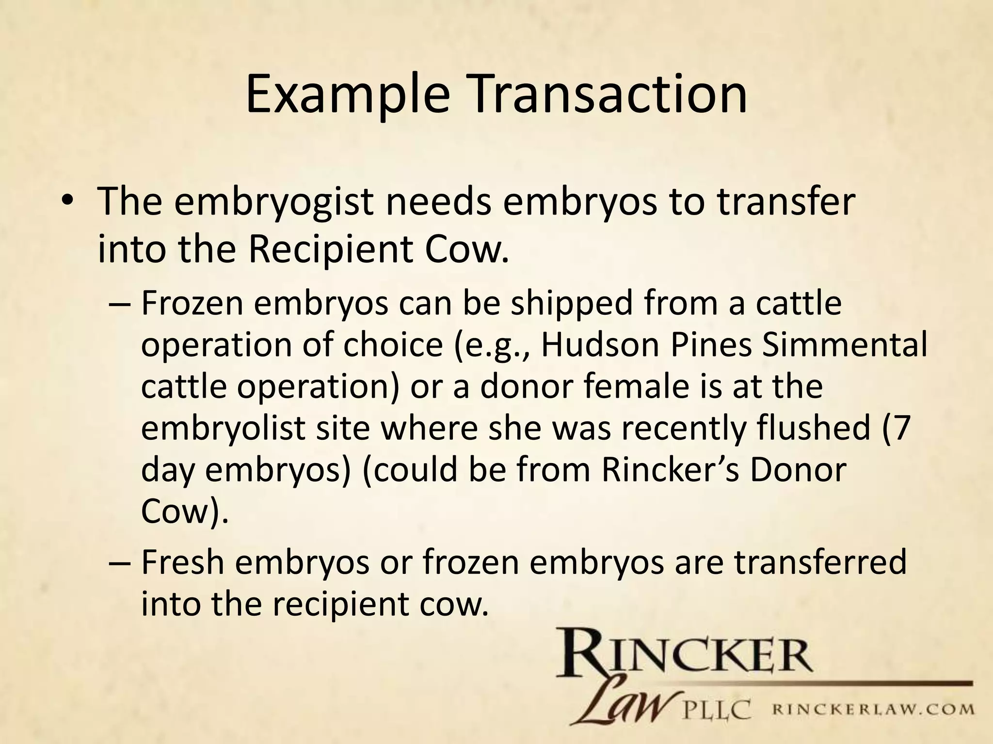 Drafting Embryo Transfer Contracts for Livestock Producers | PPTX