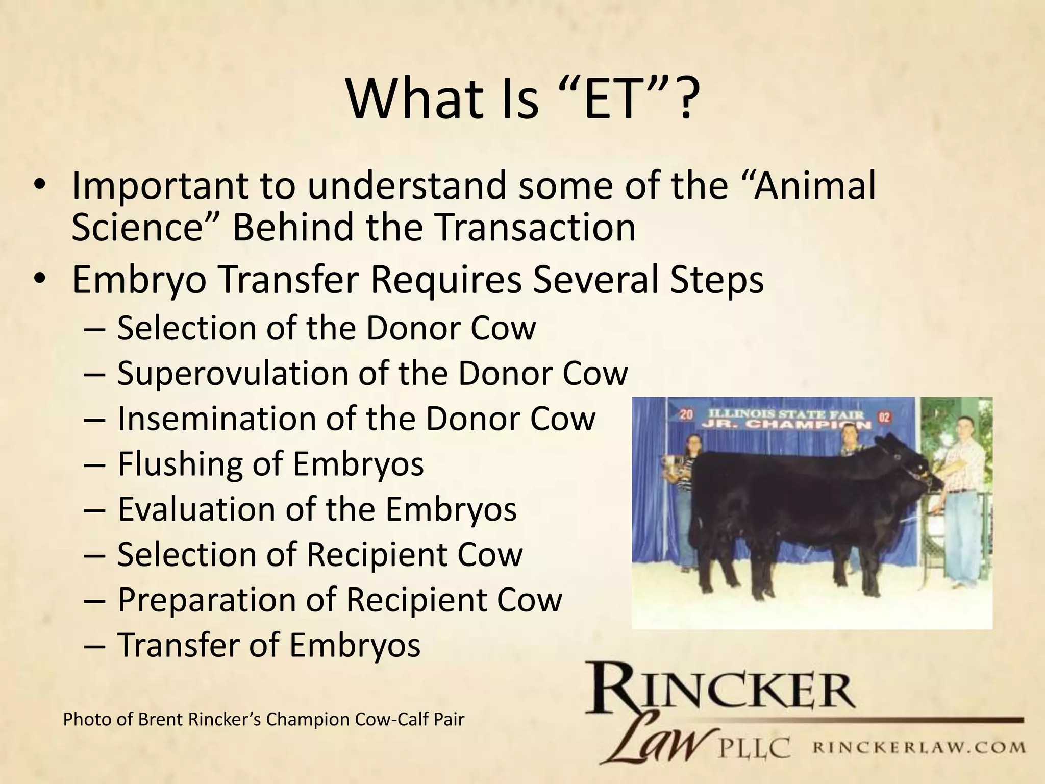 Drafting Embryo Transfer Contracts for Livestock Producers | PPTX