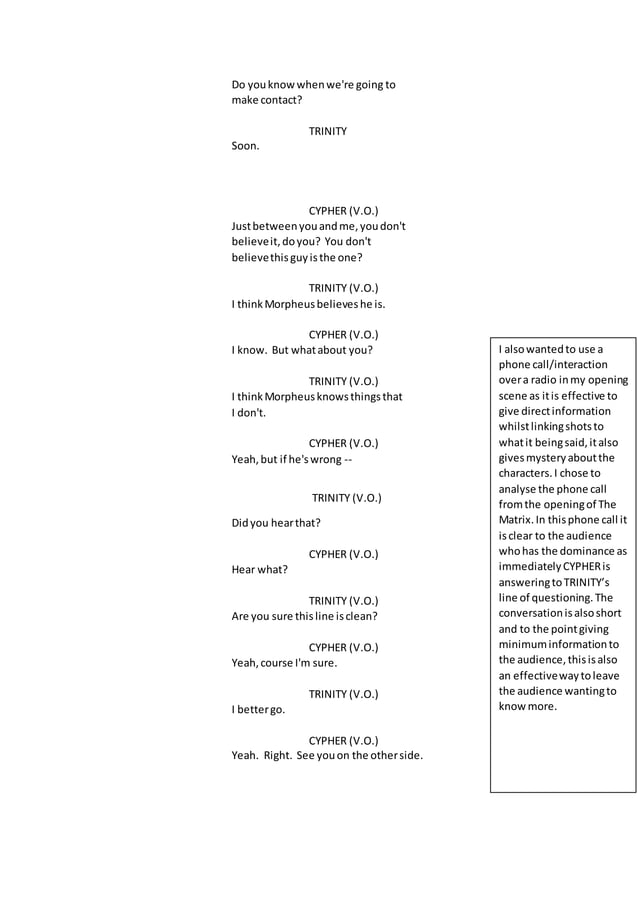 Script Analysis | PDF