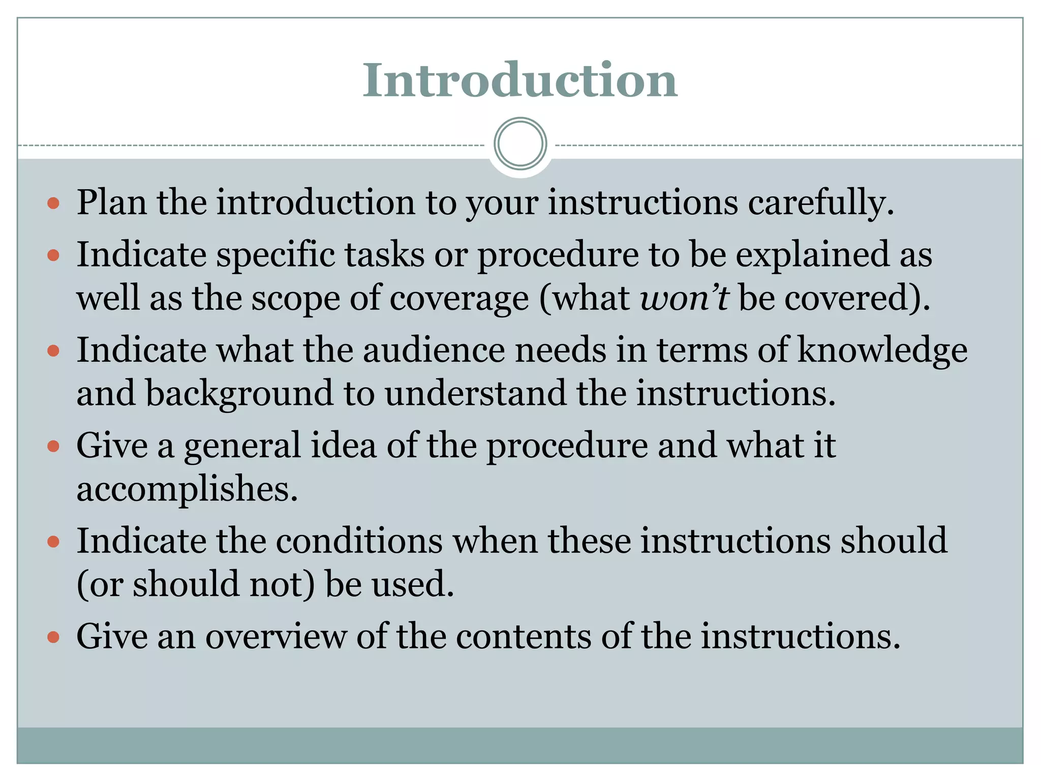 Drafting Instructions--Introductions | PPT