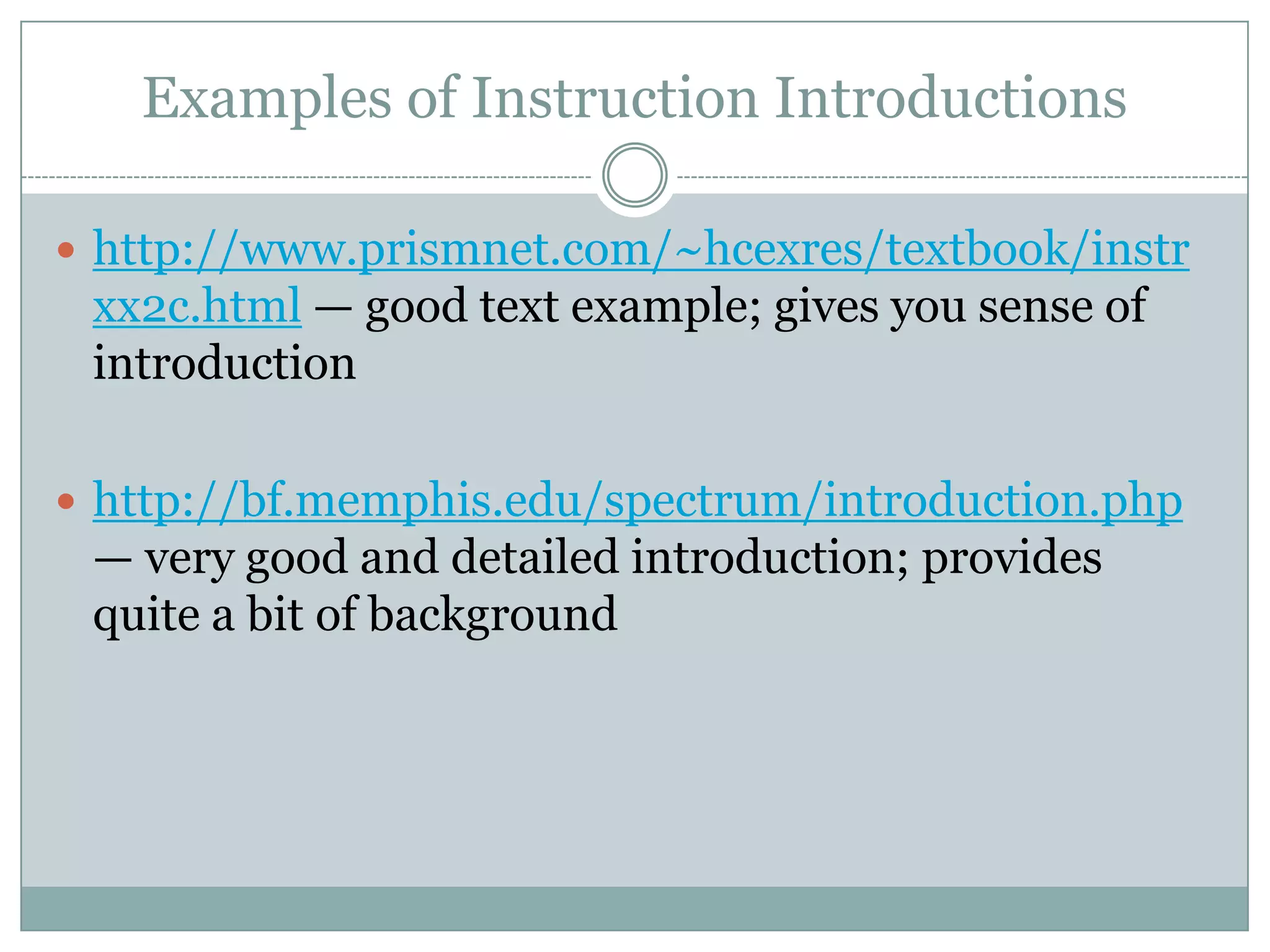 Drafting Instructions--Introductions | PPT