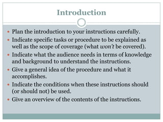 Drafting Instructions--Introductions | PPT