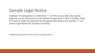 Drafting Legal Notice and what are its essentials.pptx