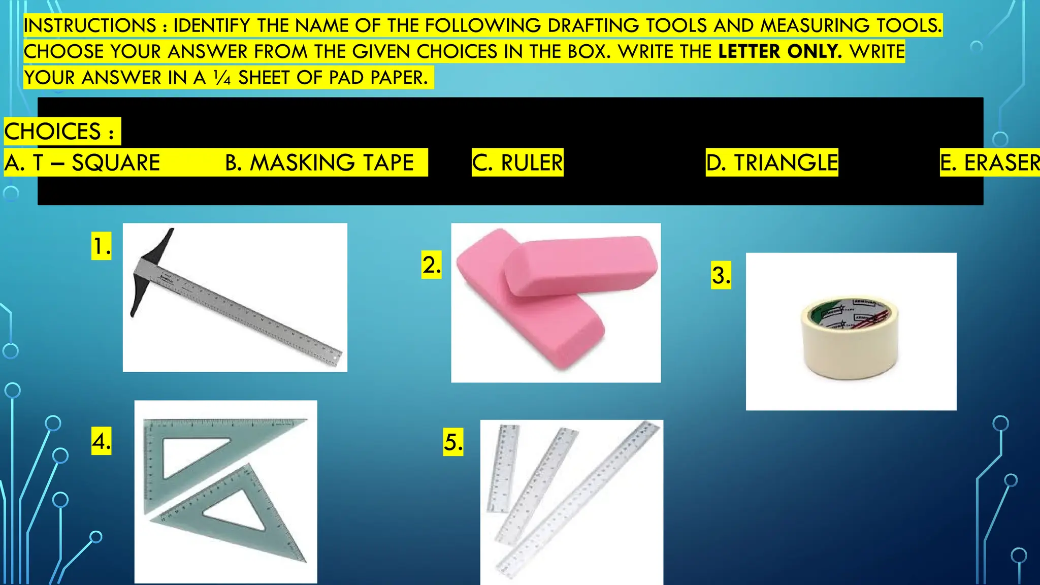 DRAFTING MATERIALS AND TOOLS, ITS USES.pptx