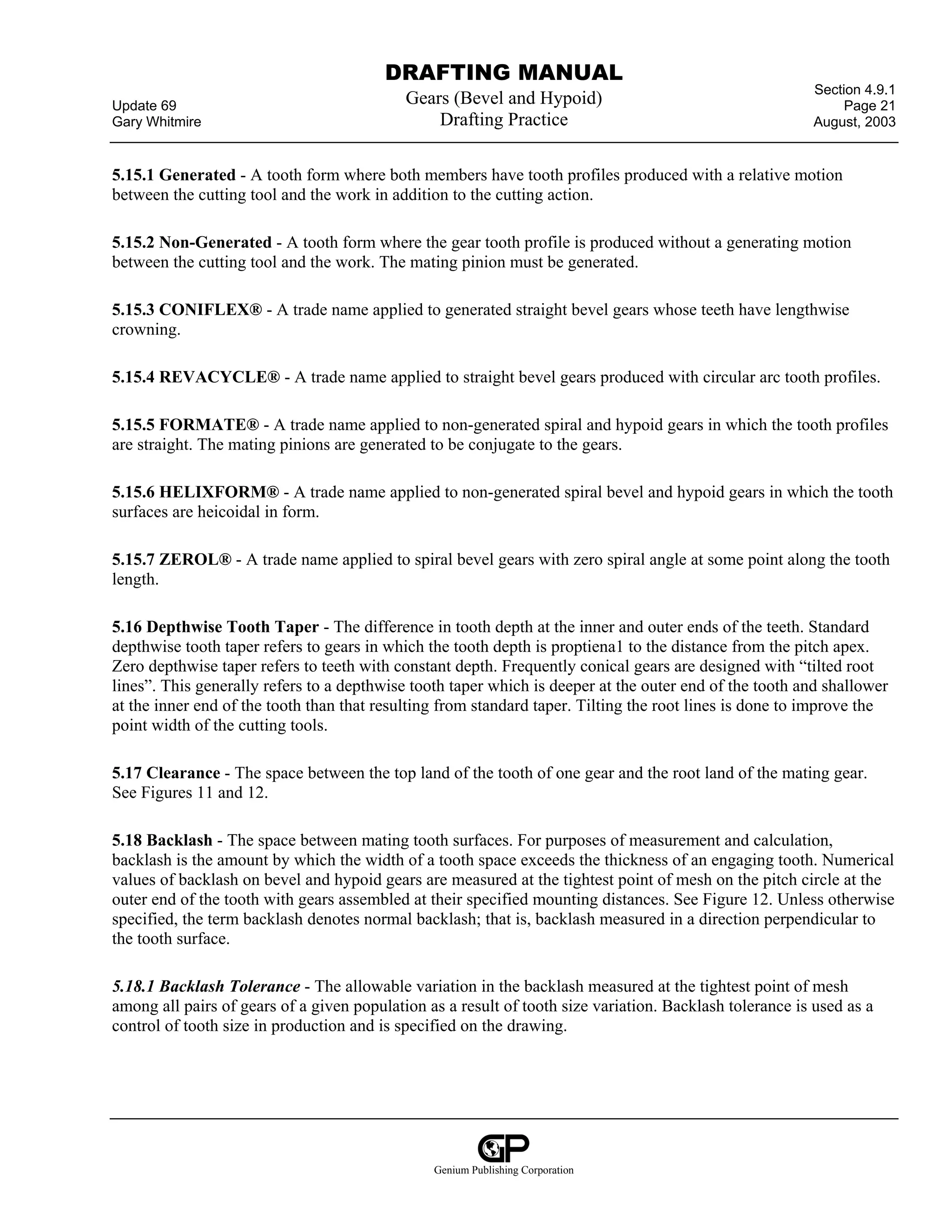Drafting methods for gears | PDF