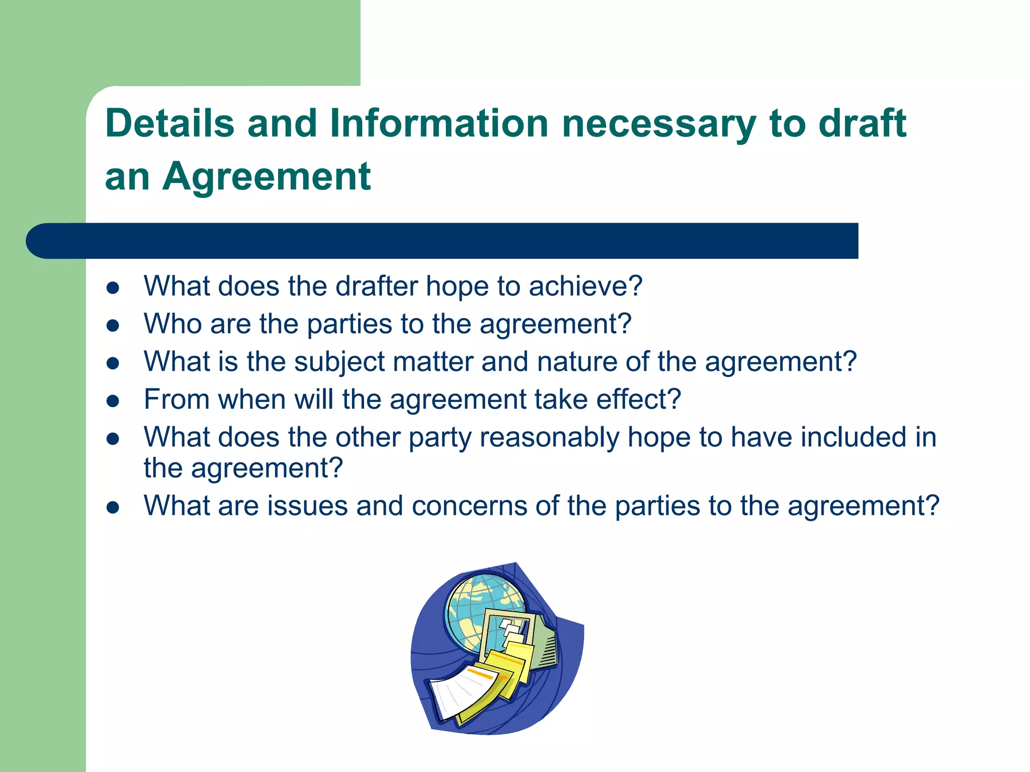 Drafting of agreements | PPT