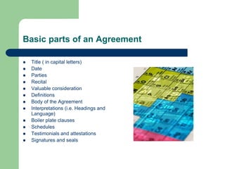 Drafting of agreements | PPT