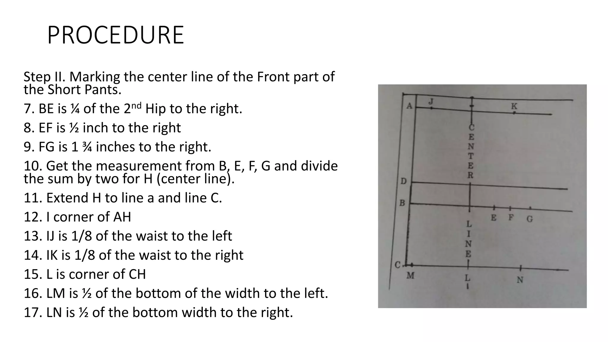 Drafting of basic pattern for shorts | PPTX