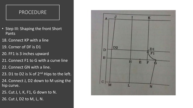 Drafting of basic pattern for shorts | PPTX | Darts | Sports