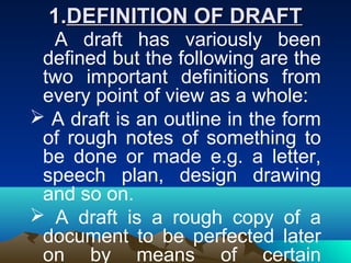 Drafting official | PPT