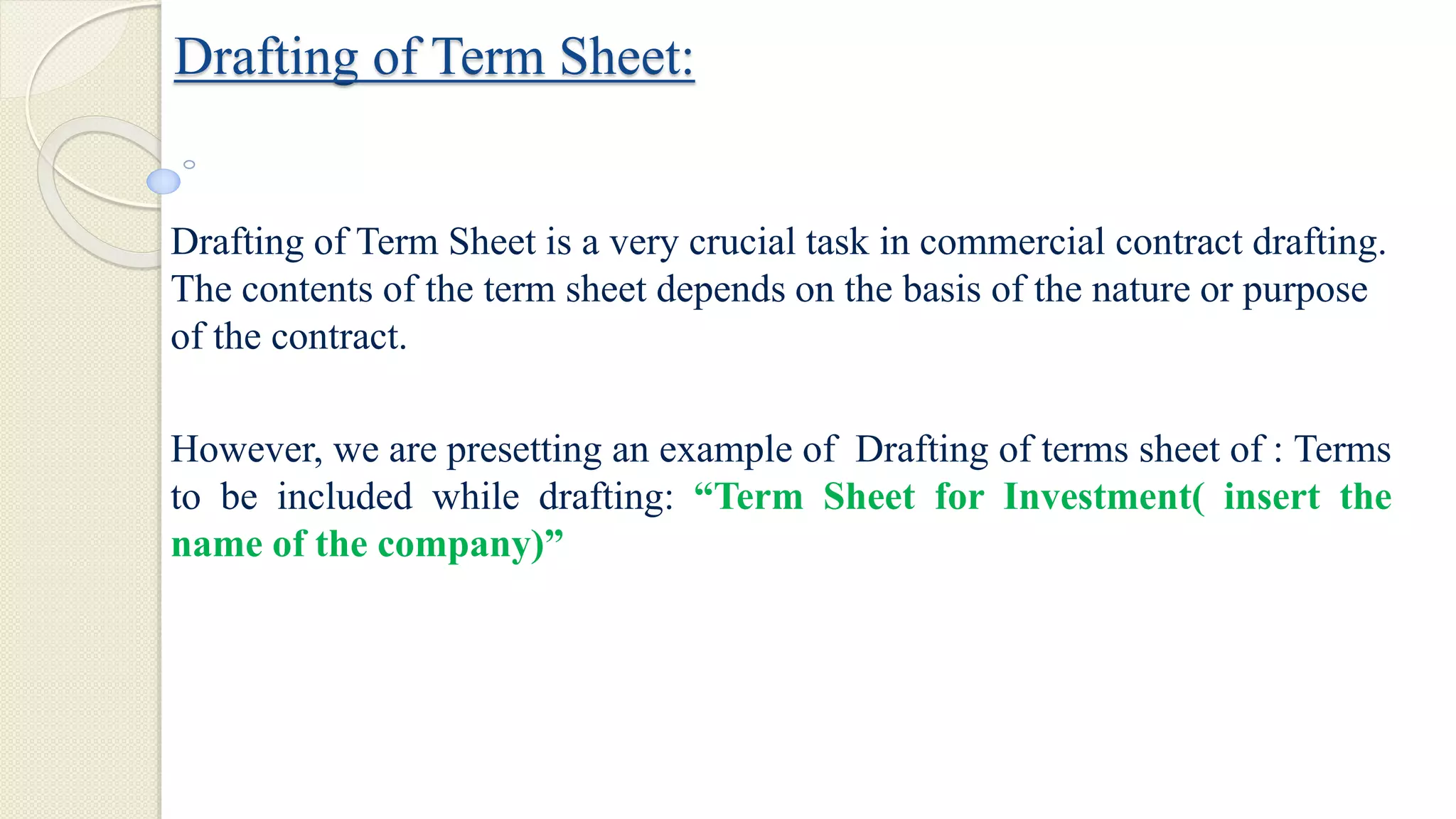 Drafting of Pre Contractual Instruments-Class-2.pptx
