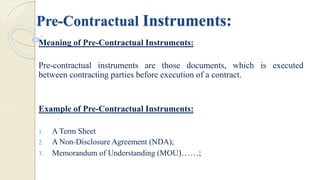 Drafting of Pre Contractual Instruments-Class-2.pptx