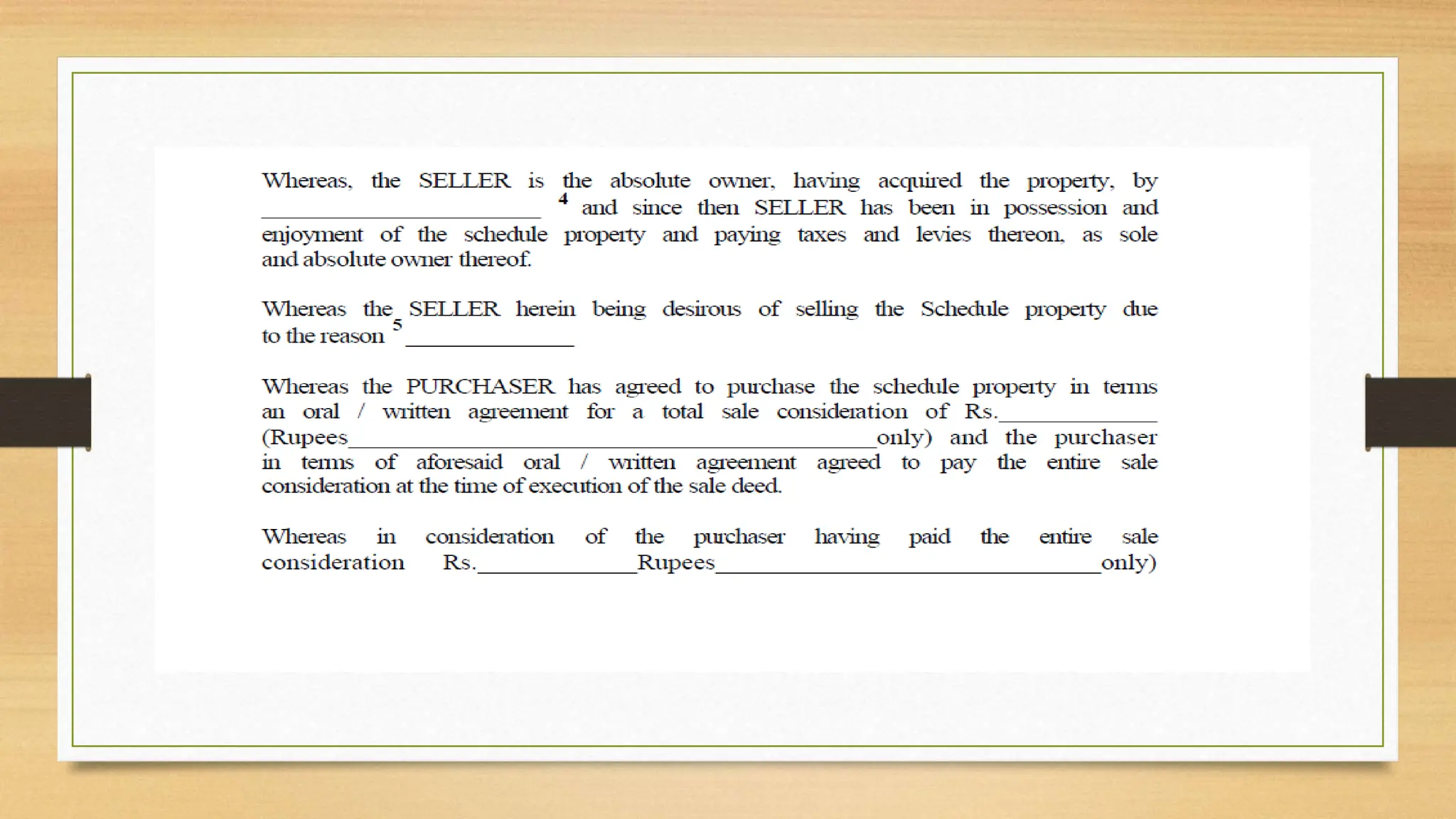 Drafting of Sale Deed and Agreement of Sale by Shraddha Pandit | PPTX