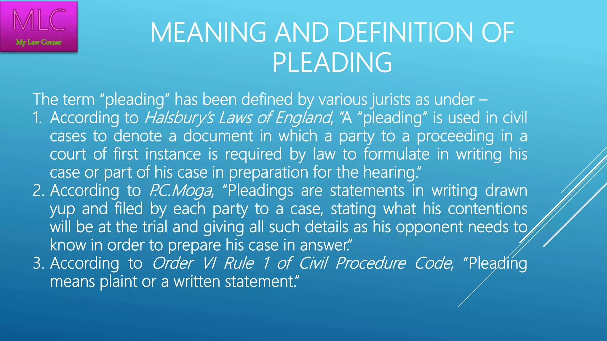 Drafting, pleading and conyeyancing | PPTX