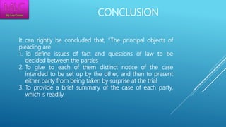 Drafting, pleading and conyeyancing | PPTX | Law