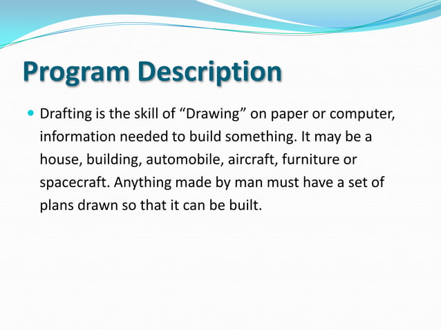 Drafting Technology power point | PPTX