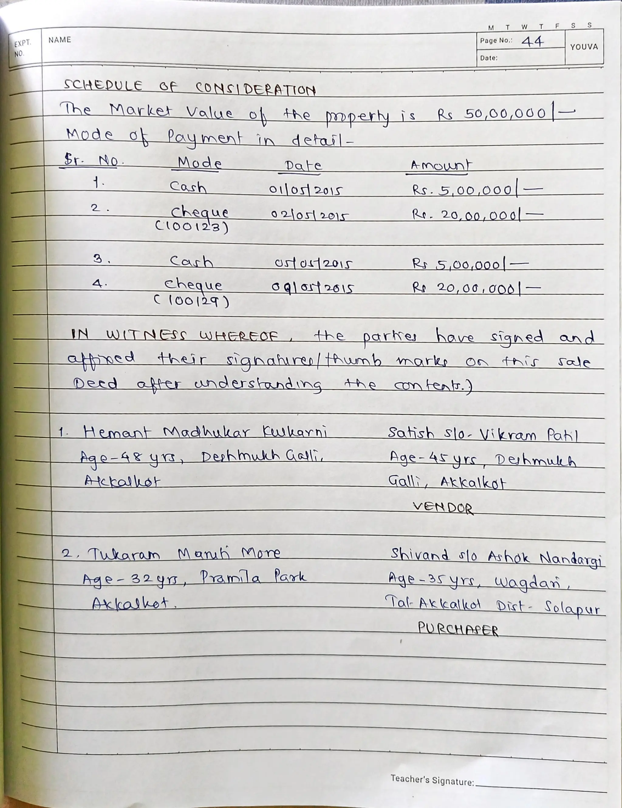 Drafting Practical as written basis the assignment | PDF