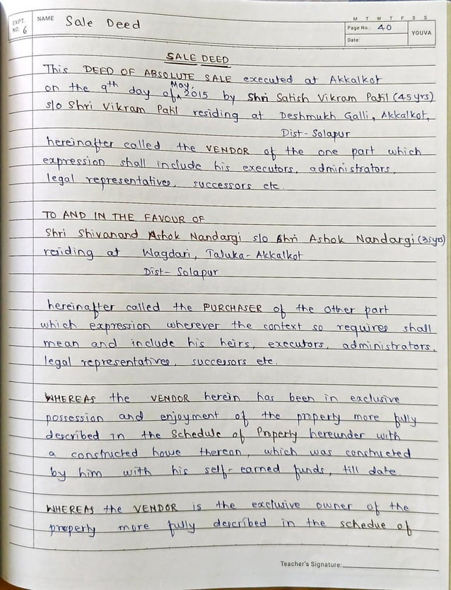 Drafting Practical as written basis the assignment | PDF