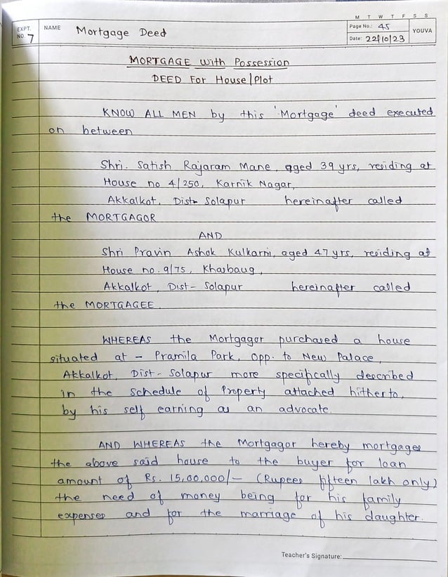 Drafting Practical as written basis the assignment | PDF