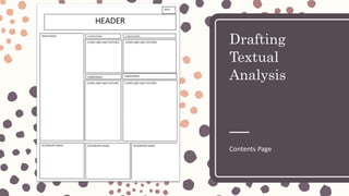 Drafting Textual Analysis | PPT