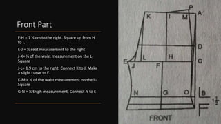 Drafting the basic pattern for short pants | PPTX