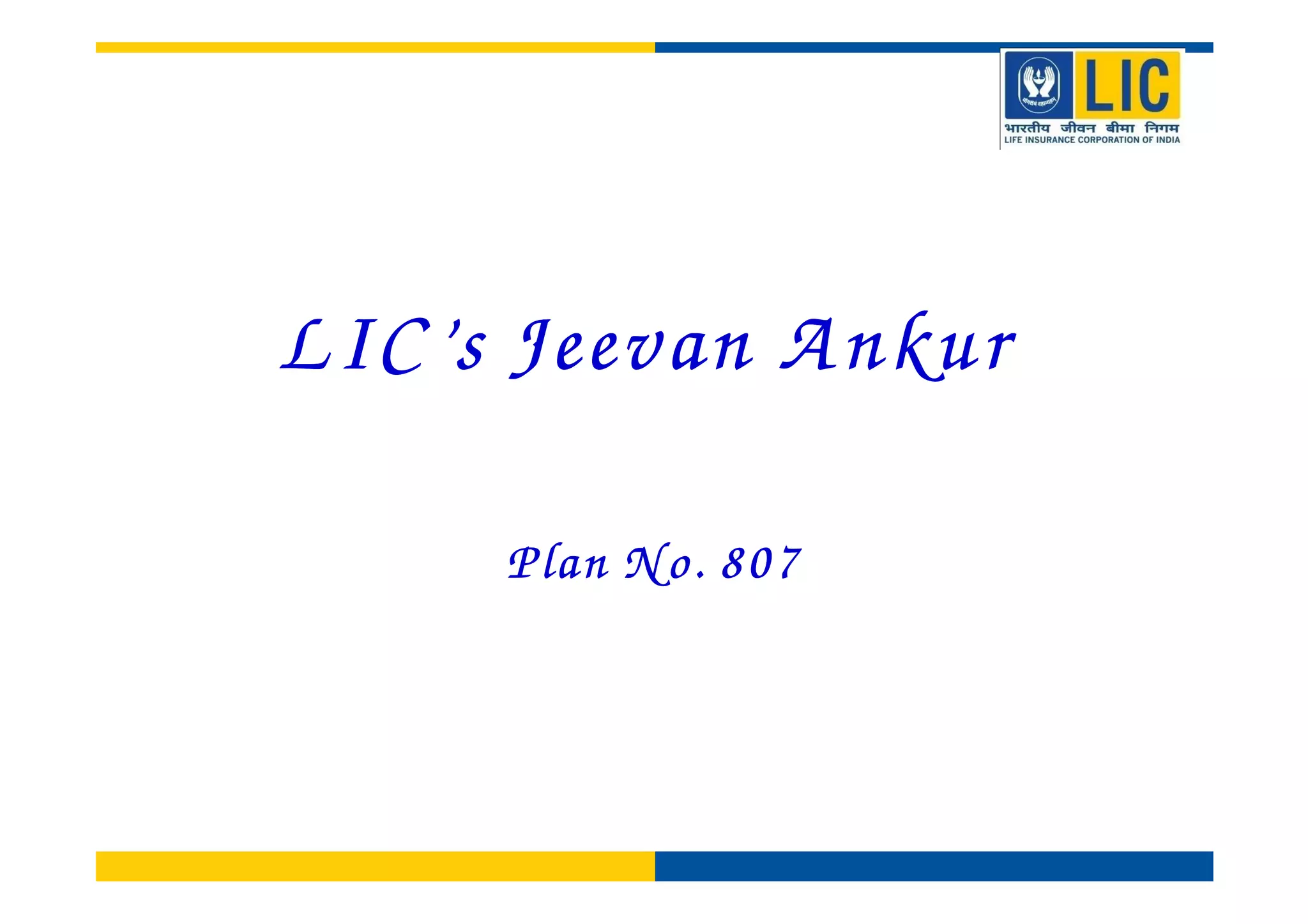 Jeevan Ankur Table 807 | PDF