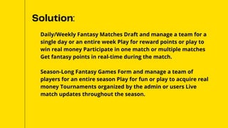 Draftkings clone App | PPT | Free Download