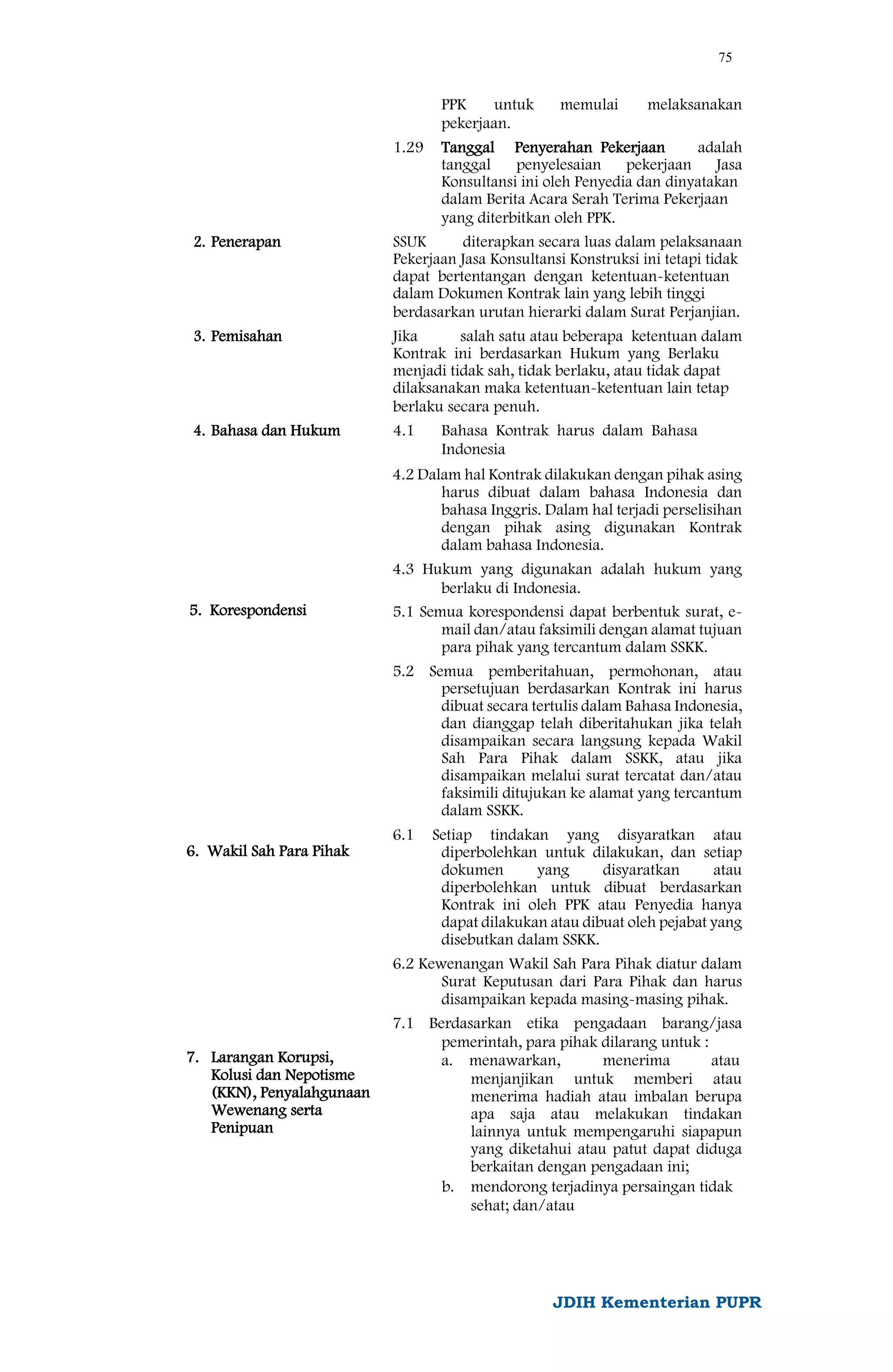 Draft kontrak mk pembangunan rusun mbr kota yogya 2021 | PDF
