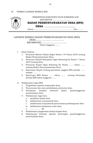 Draft lampiran perbup bpd oki | PDF