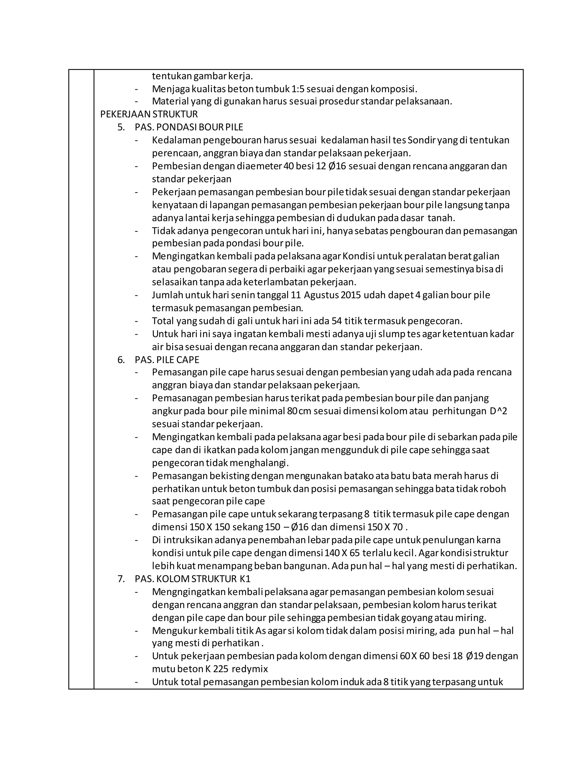 CONTOH LAPORAN KONSULTAN PENGAWAS | DOCX