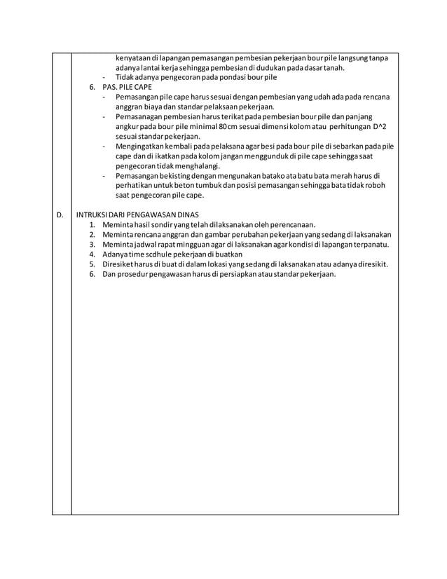 CONTOH LAPORAN KONSULTAN PENGAWAS | DOCX