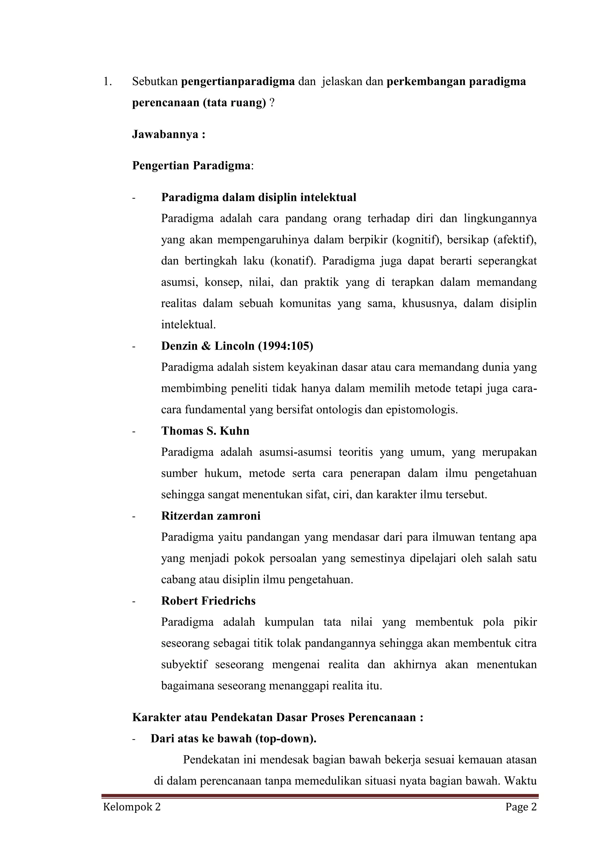 Pengertian Paradigma Perencanaan dan PERENCANAAN PUBLIK | DOCX